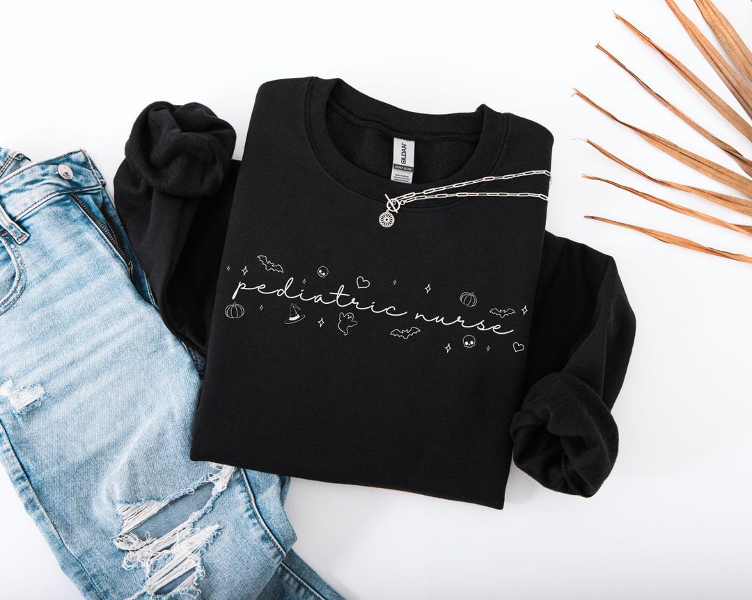 Halloween Pediatric Nurse Sweater, Fall Peds Nurse Sweatshirt,picu ...