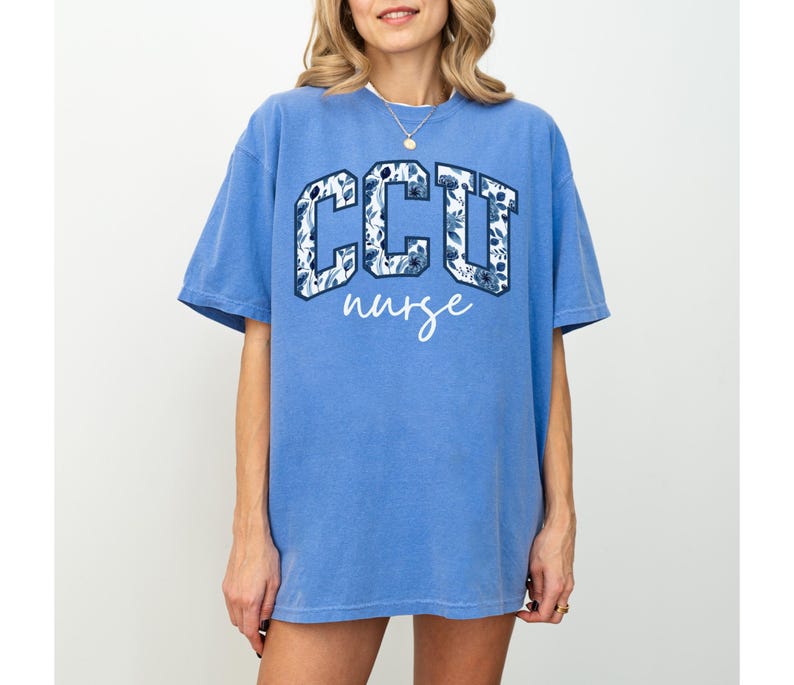 Coronary Care Unit Nurse Shirt, Floral Coronary Care Unit Nurse Shirt ...