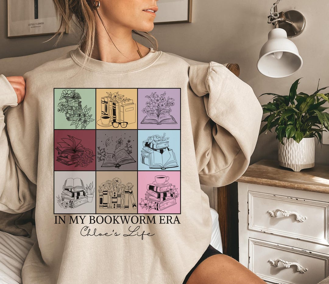 Bookworm Sweater, Book Lover Sweatshirt, Bookish Outfit, Book Club ...
