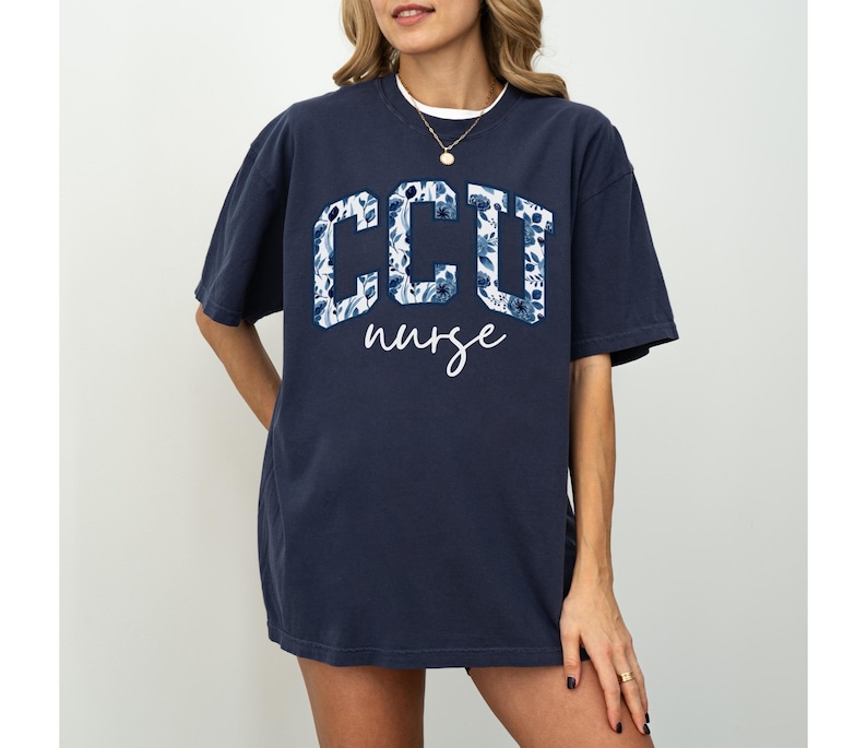 Coronary Care Unit Nurse Shirt, Floral Coronary Care Unit Nurse Shirt ...