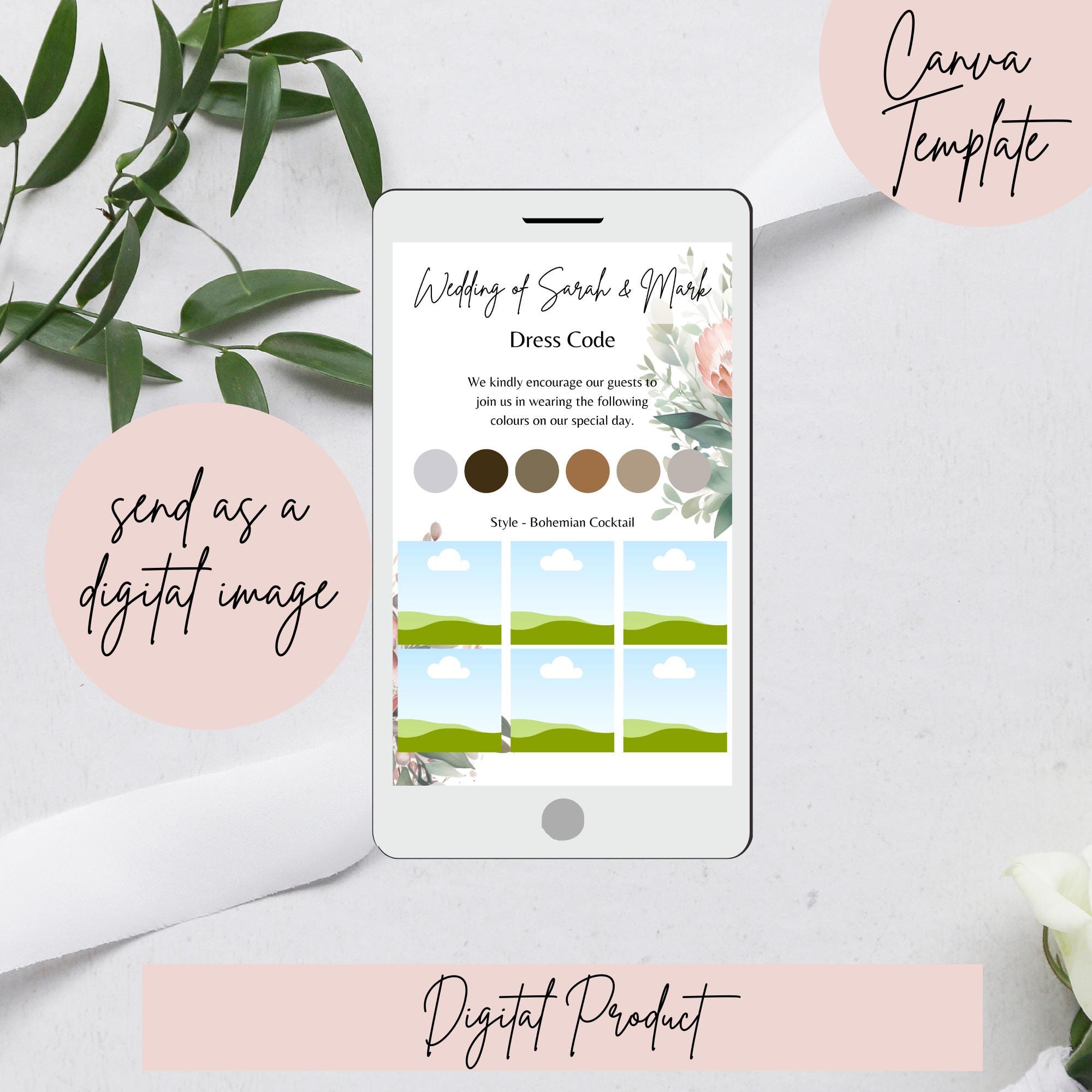 Australian Floral Dress Code Information Sheet, Editable Canva Template ...