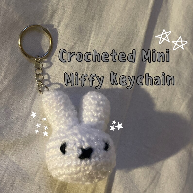 Crocheted Mini Miffy Keychain - Etsy