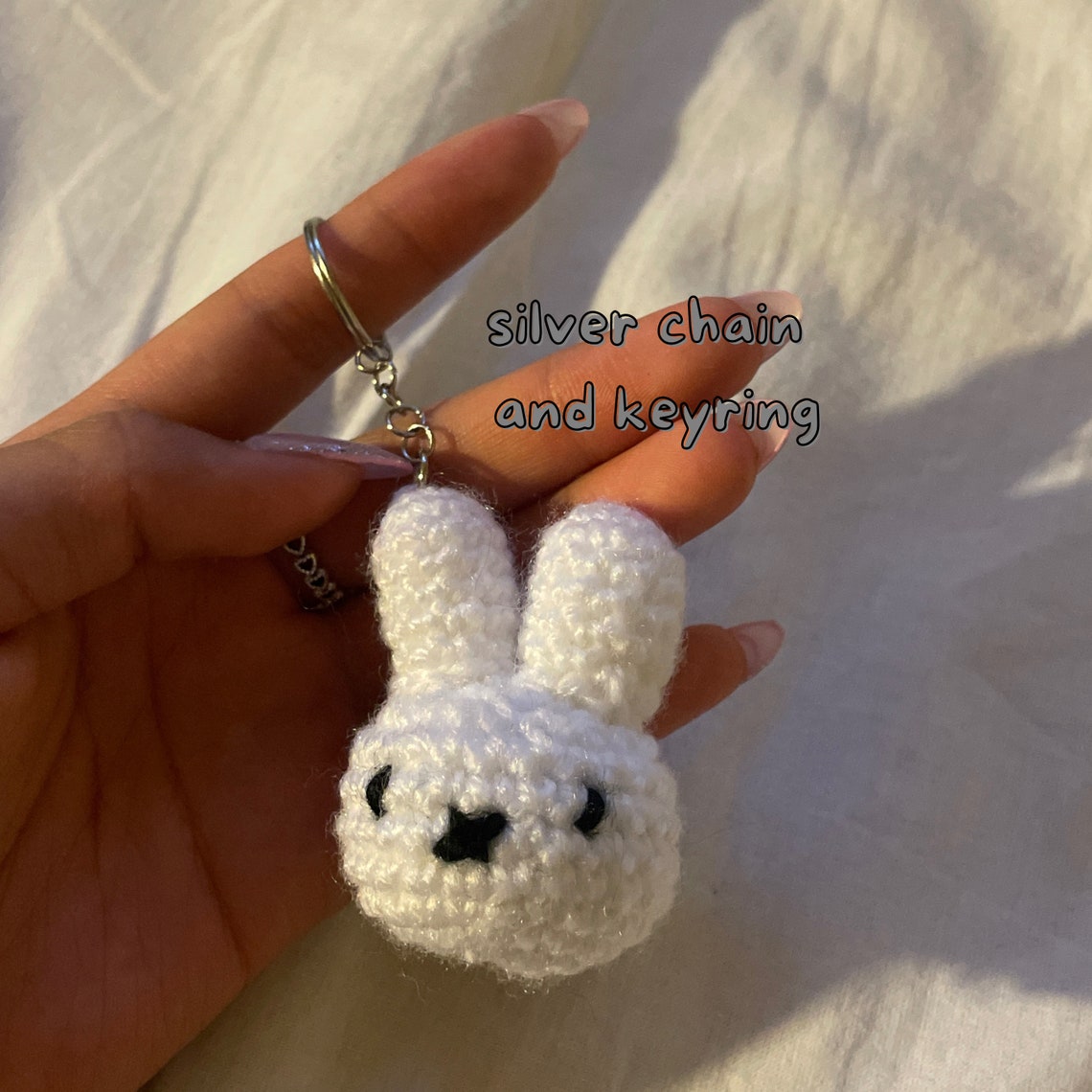 Crocheted Mini Miffy Keychain - Etsy
