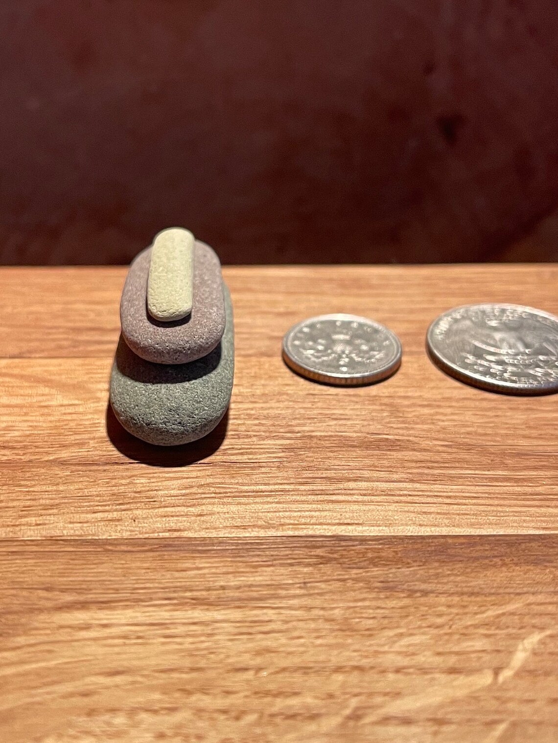 3 Stacking Pebbles, Different Shades of Sand Coloured Pebbles. Hand ...