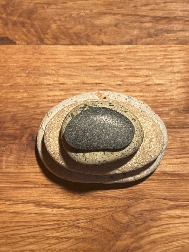 4 Stacking Pebbles Different Shades of Beige Karki Sand and - Etsy