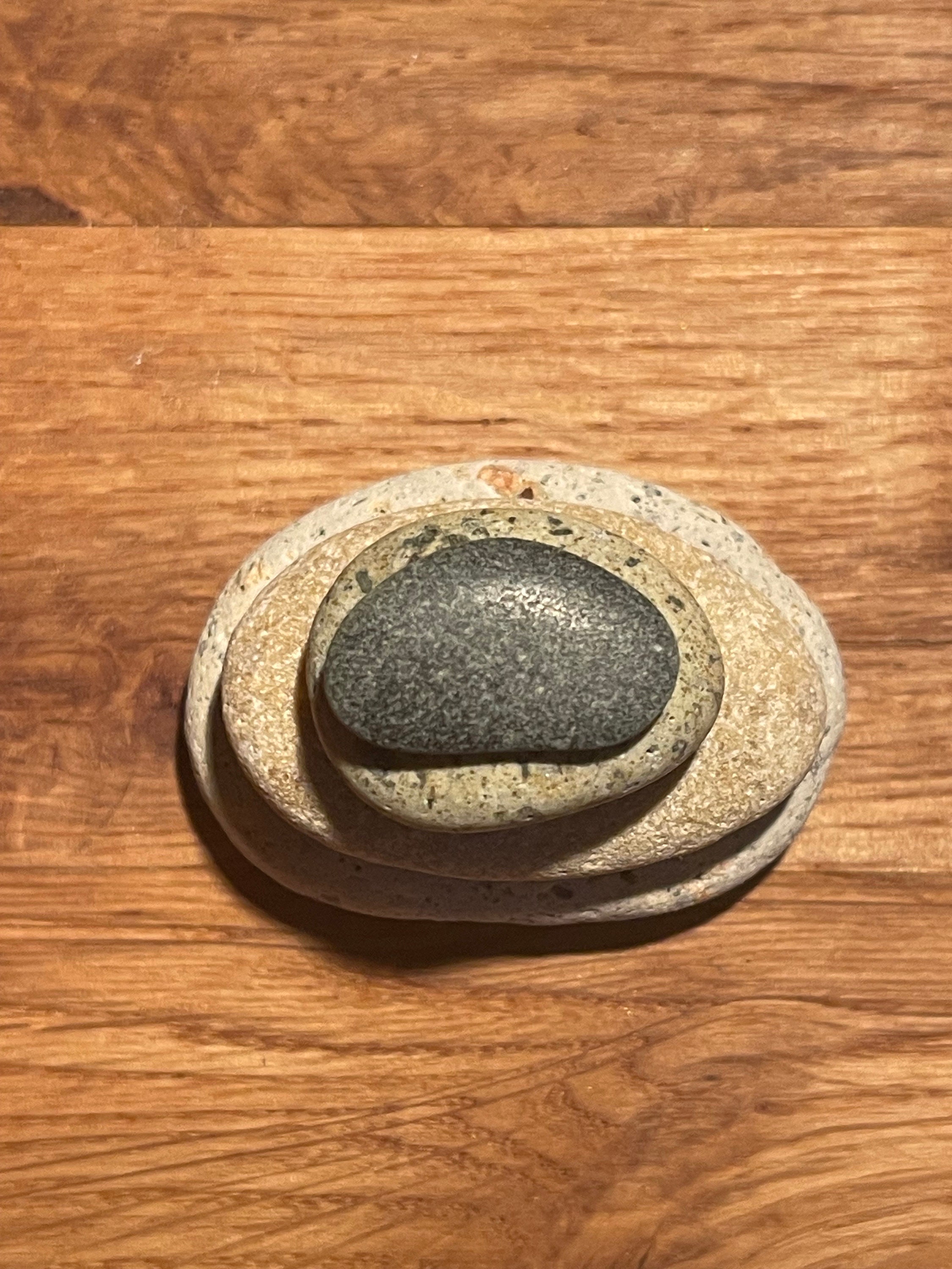 4 Stacking Pebbles Different Shades of Beige Karki Sand and - Etsy