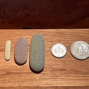 3 Stacking Pebbles, Different Shades of Sand Coloured Pebbles. Hand ...