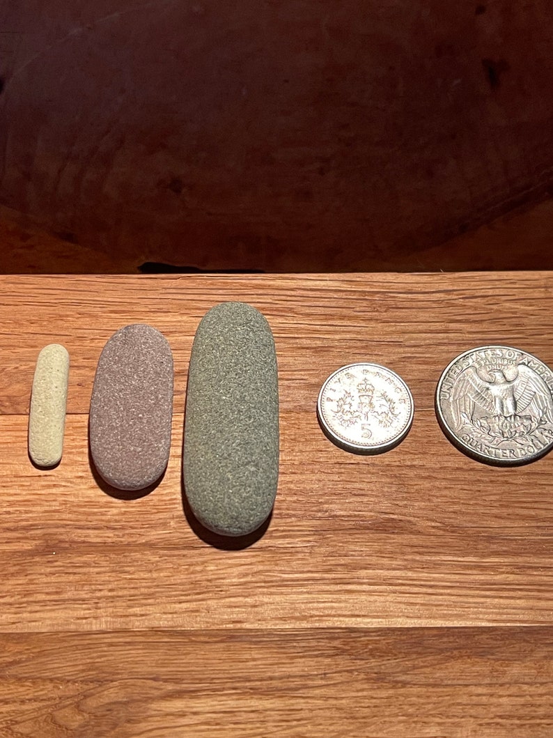 3 Stacking Pebbles, Different Shades of Sand Coloured Pebbles. Hand ...