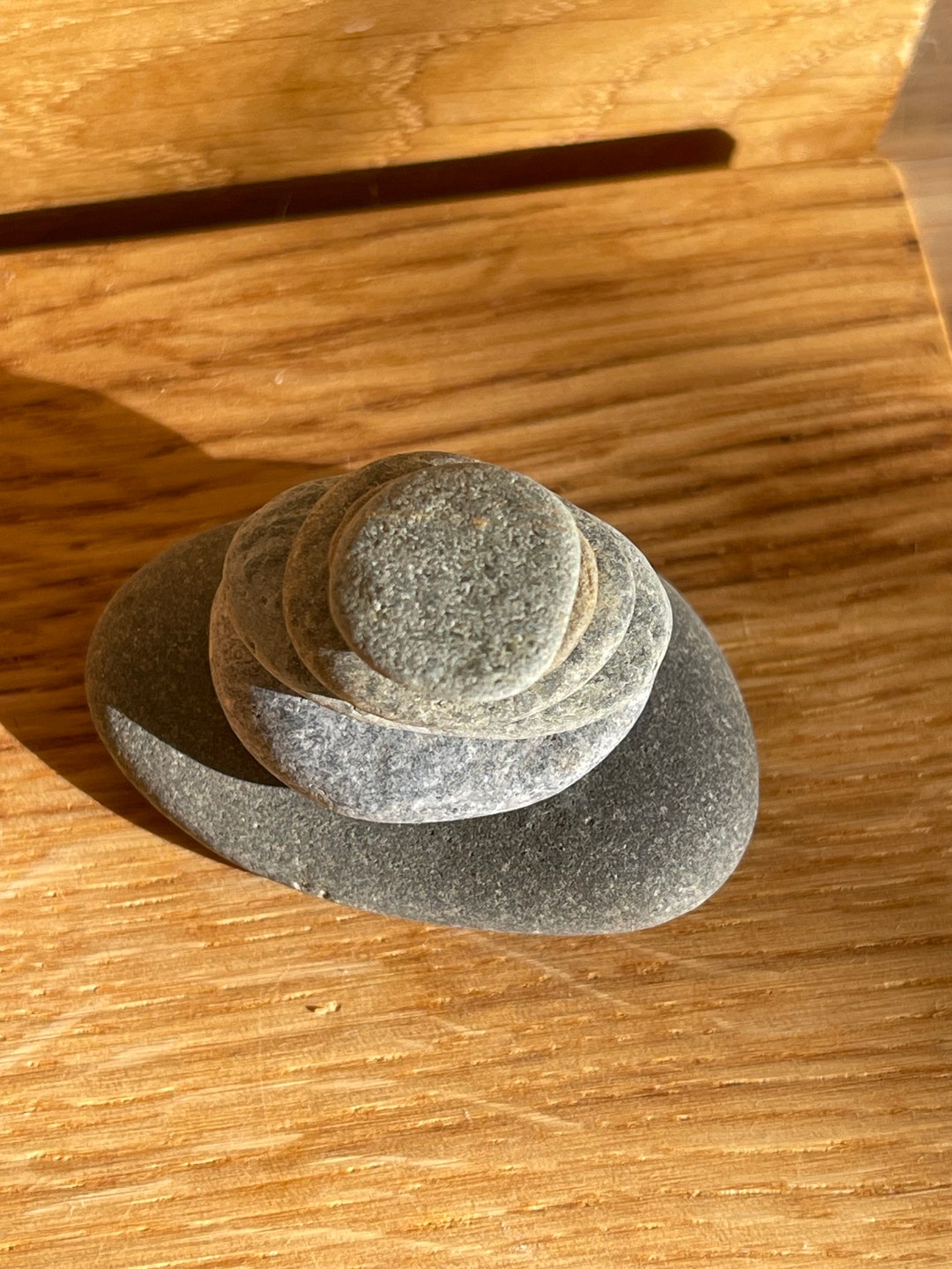 6 Stacking Pebbles Different Shades of Grey Mottled Grey and - Etsy