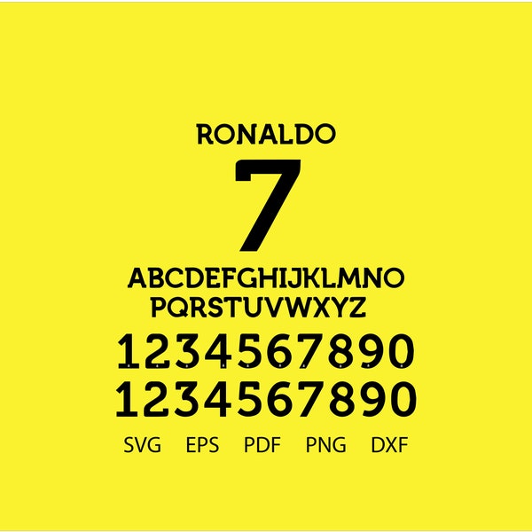 Ronaldo Jersey Font - Etsy