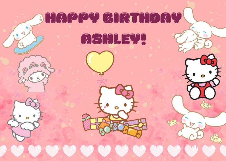 Two Cute Kawaii Happy Birthday Cards Digital Download - Etsy