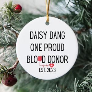 Personalized Blood Donor Gifts, Blood Donor Ornament, Blood Donation ...