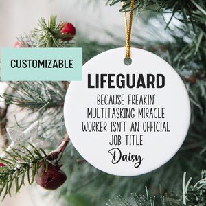 Personalized Lifeguard Ornament, Appreciation Gift, New Job Gift ...