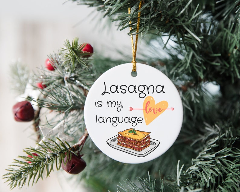 Lasagna Ornament, Lasagna Lover Gifts, Lasagna Christmas Ornament ...