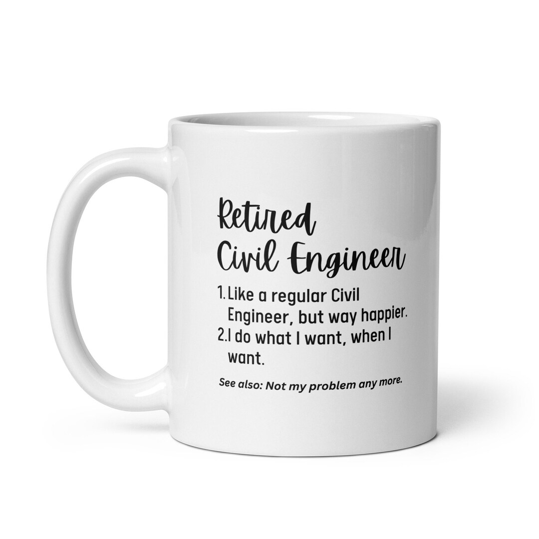 Personalized Retirement Gift for Civil Engineer, Custom Name Retired ...