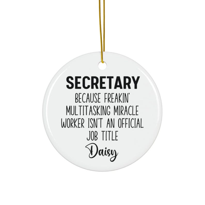Personalized Secretary Gift, Secretary Ornament, Appreciation Gift for ...