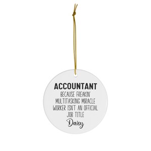 Personalized Accountant Gift, Accounting Ornament, Appreciation Gift ...