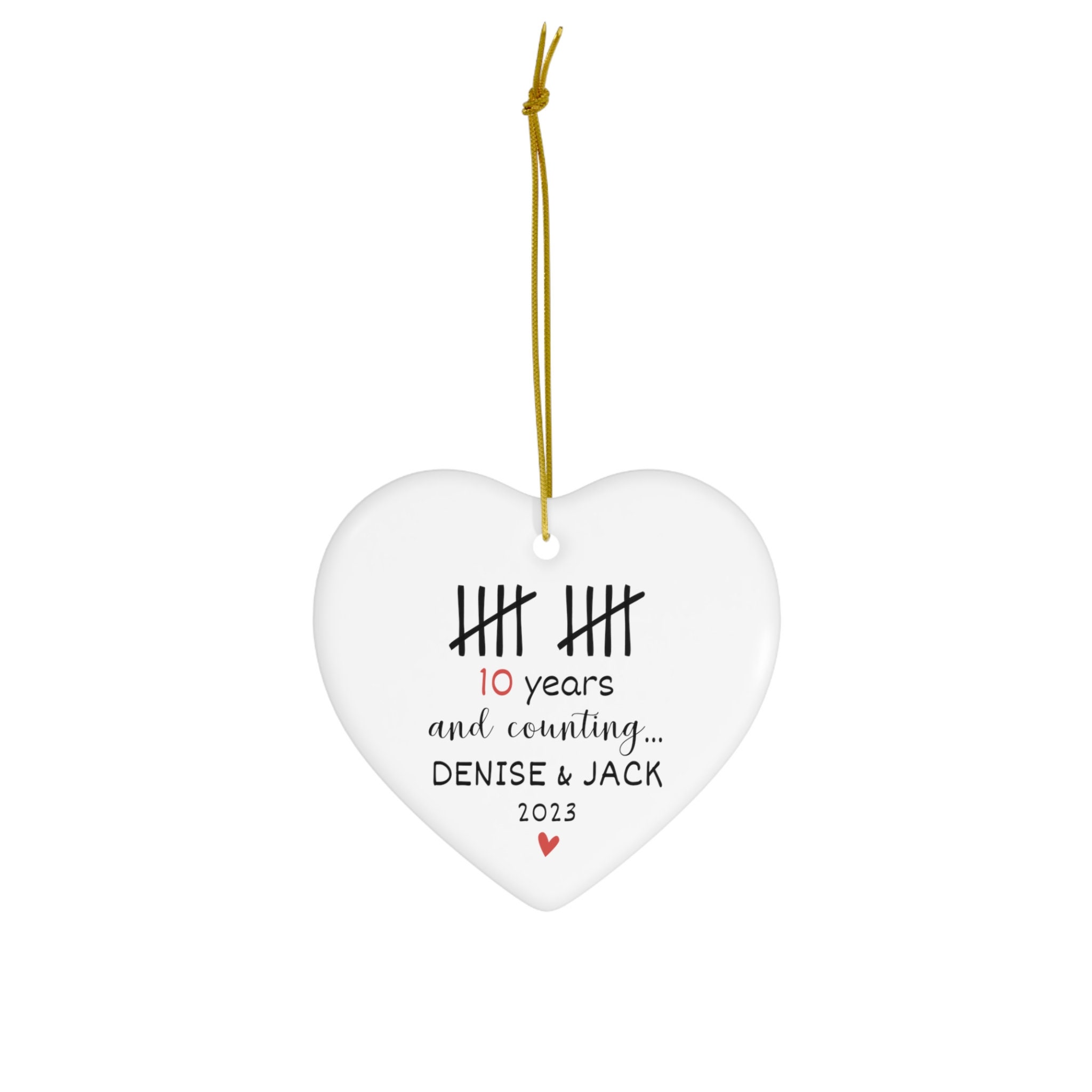 Personalized 10 Year Anniversary Ornament 10th Anniversary Ornament ...