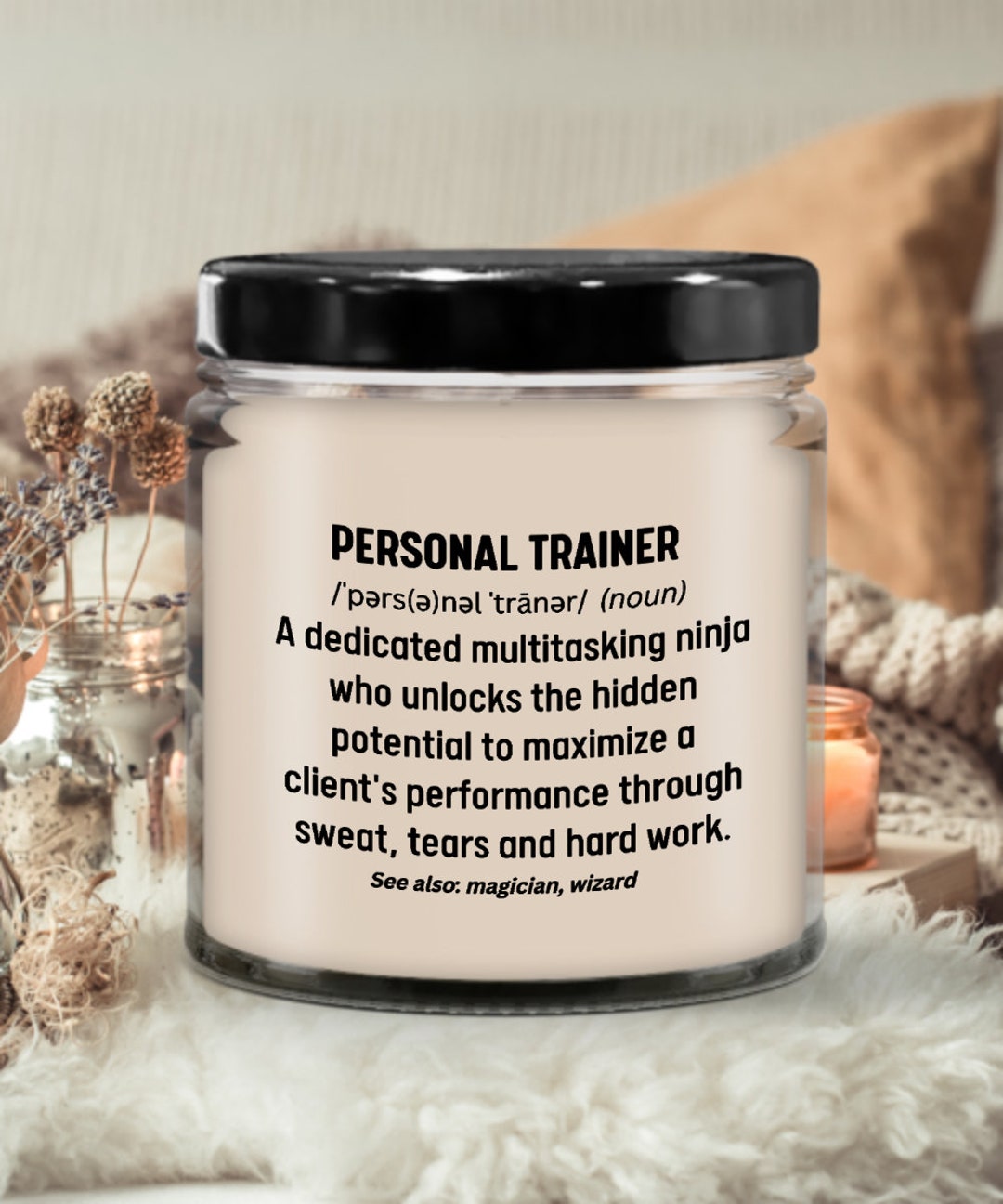Personal Trainer Candle Gift for Personal Trainer, Funny Definition ...