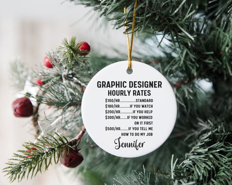 Personalized Graphic Designer Ornament Graphic Designing - Etsy