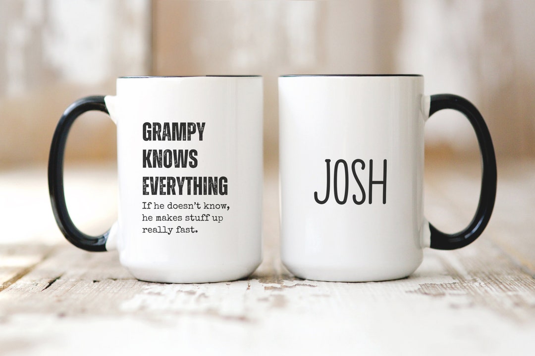 Funny Grampy Mug, Personalized Grampy Gift, Custom Name Grandfather ...