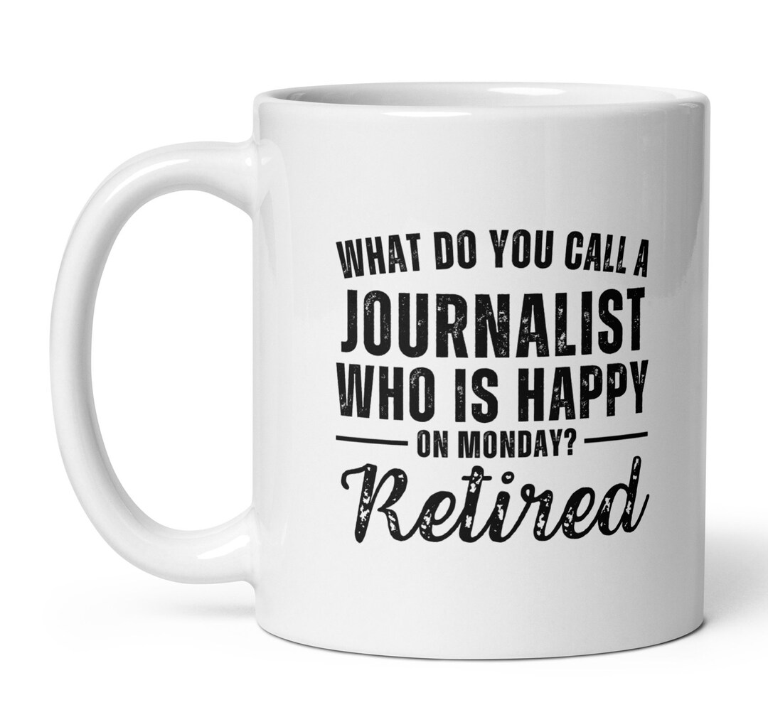 Happy Retirement Gift for Journalist Personalized Mug, Custom Name ...