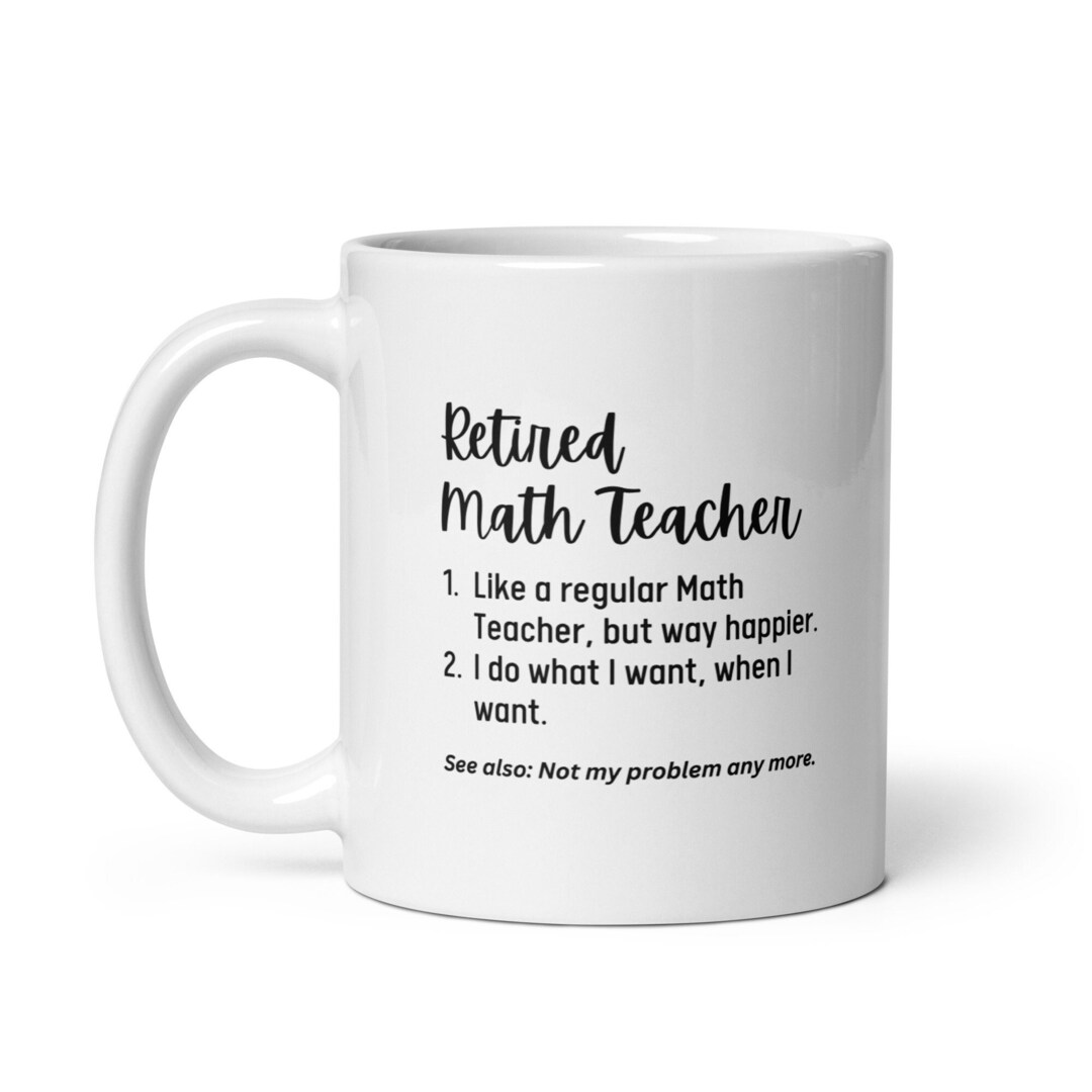Retired Math Teacher Gift, Personalized Teacher Retirement Definition ...