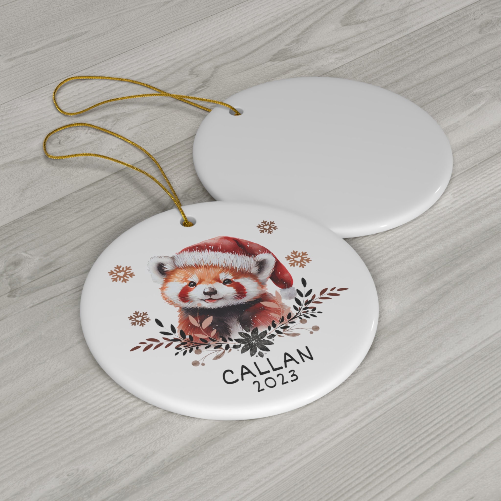 Personalized Red Panda Ornament Red Panda Decor Kids - Etsy