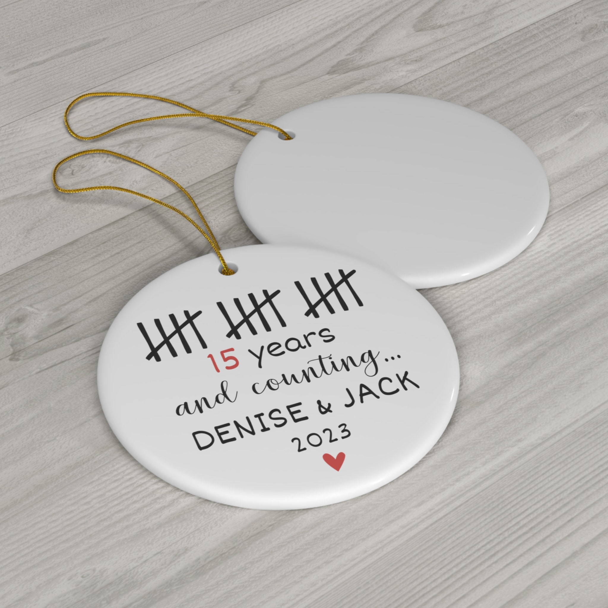Personalized 15 Year Anniversary Gift, 15th Anniversary Ornament, Funny ...