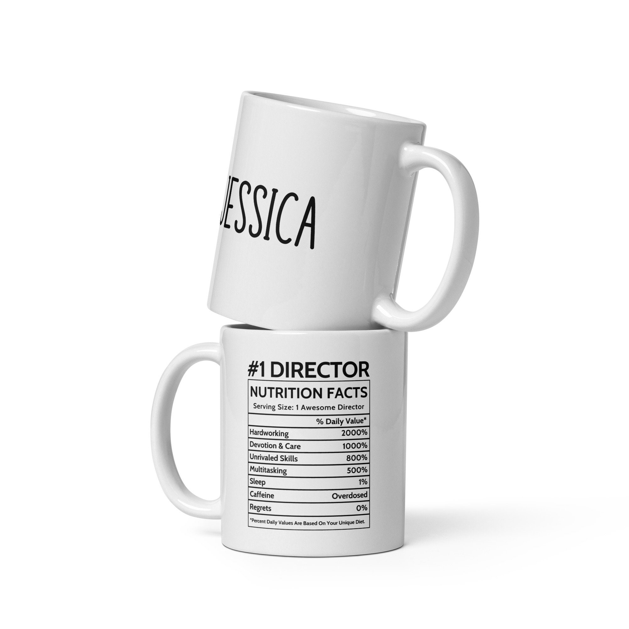 Personalized Director Nutrition Facts Mug, Thank You Gift for Directors ...