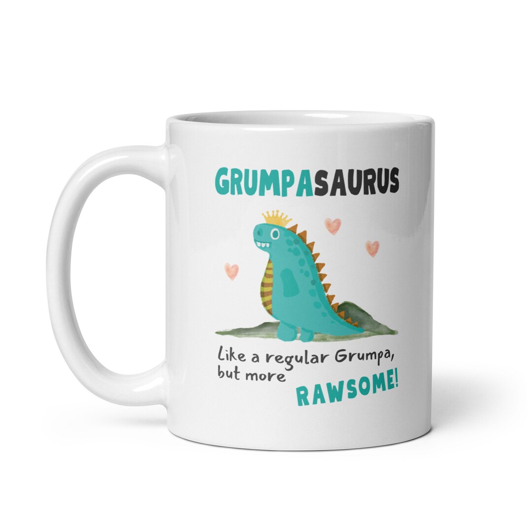 Grumpa Gift, Grumpasaurus Gift for Grandfather, Grandpa Mug, Granddad ...