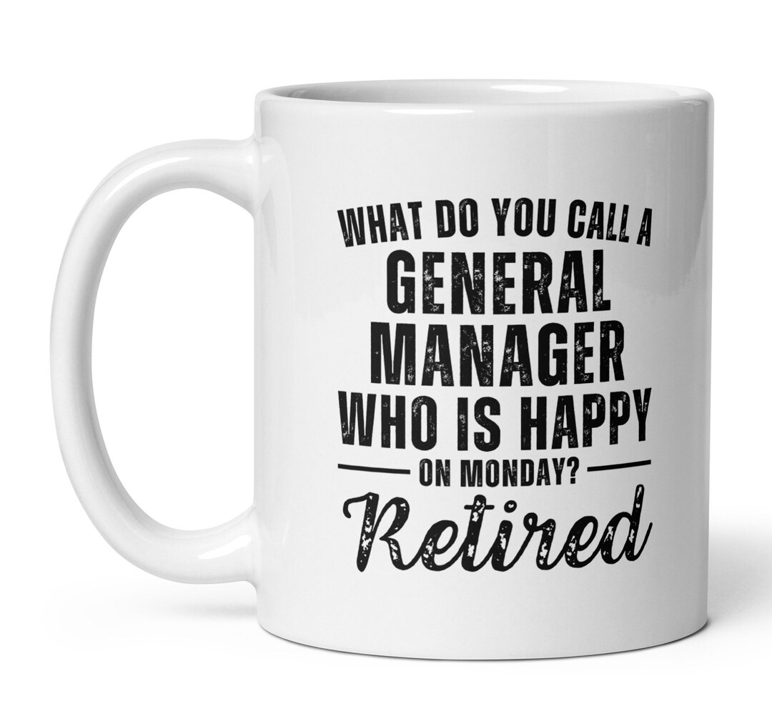 Happy Retirement Gift for General Manager Personalized Mug, Custom Name ...