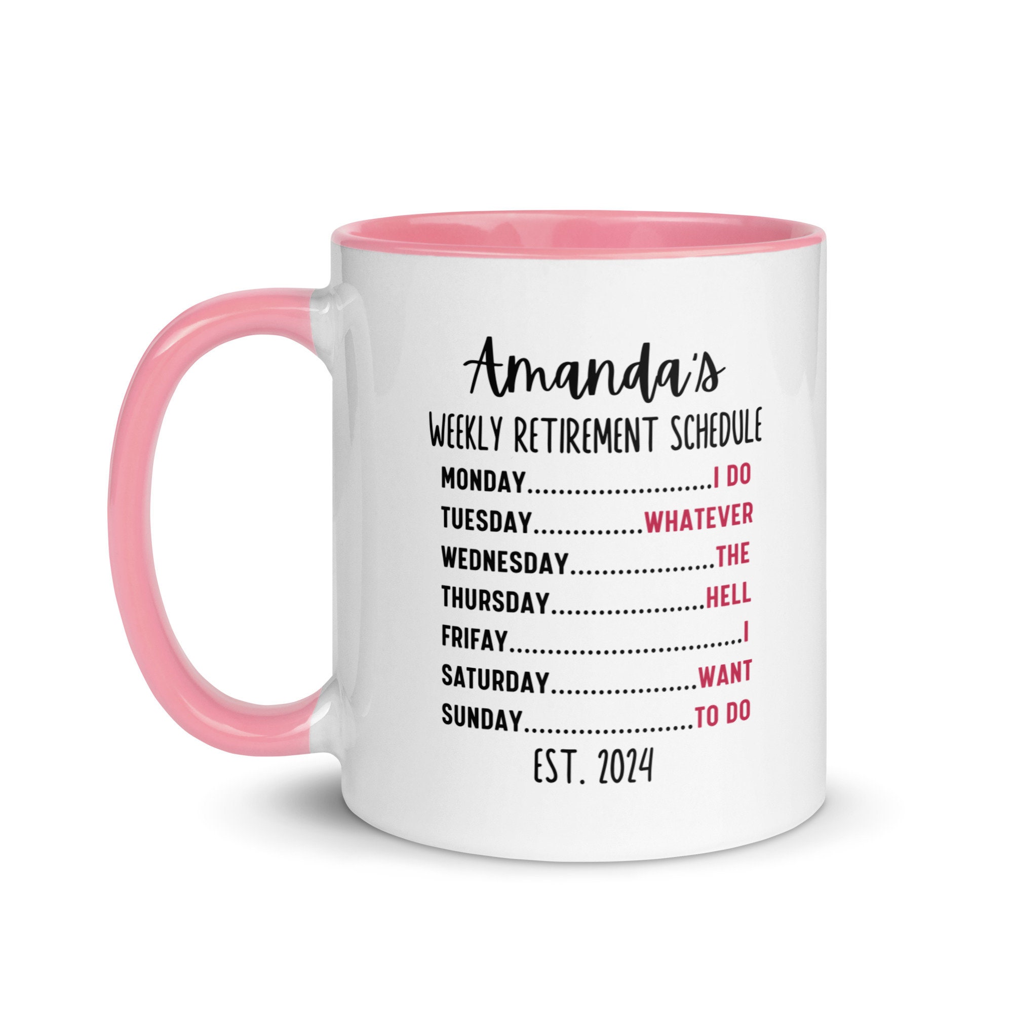 Personalized Retirement Mug, Happy Retirement 2024 Gift for Women ...