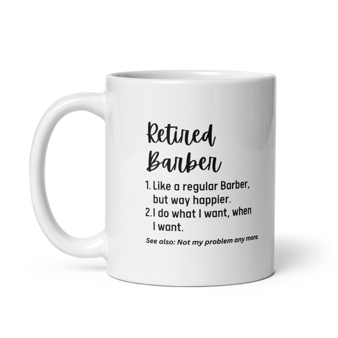 Personalized Retirement Gift for Barber, Custom Name Retired Definition ...