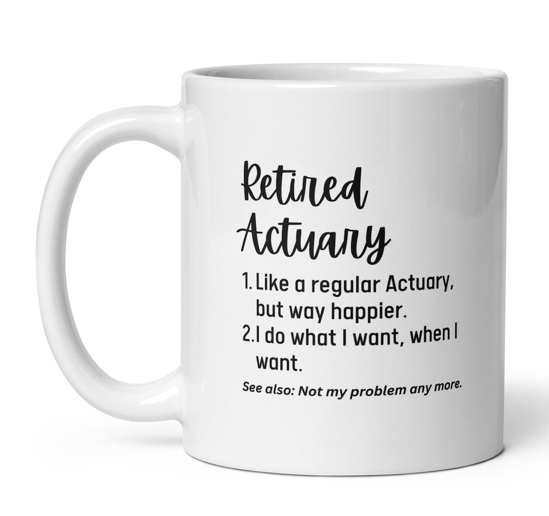 Personalized Retired Actuary Gift, Happy Retirement Definition Mug ...