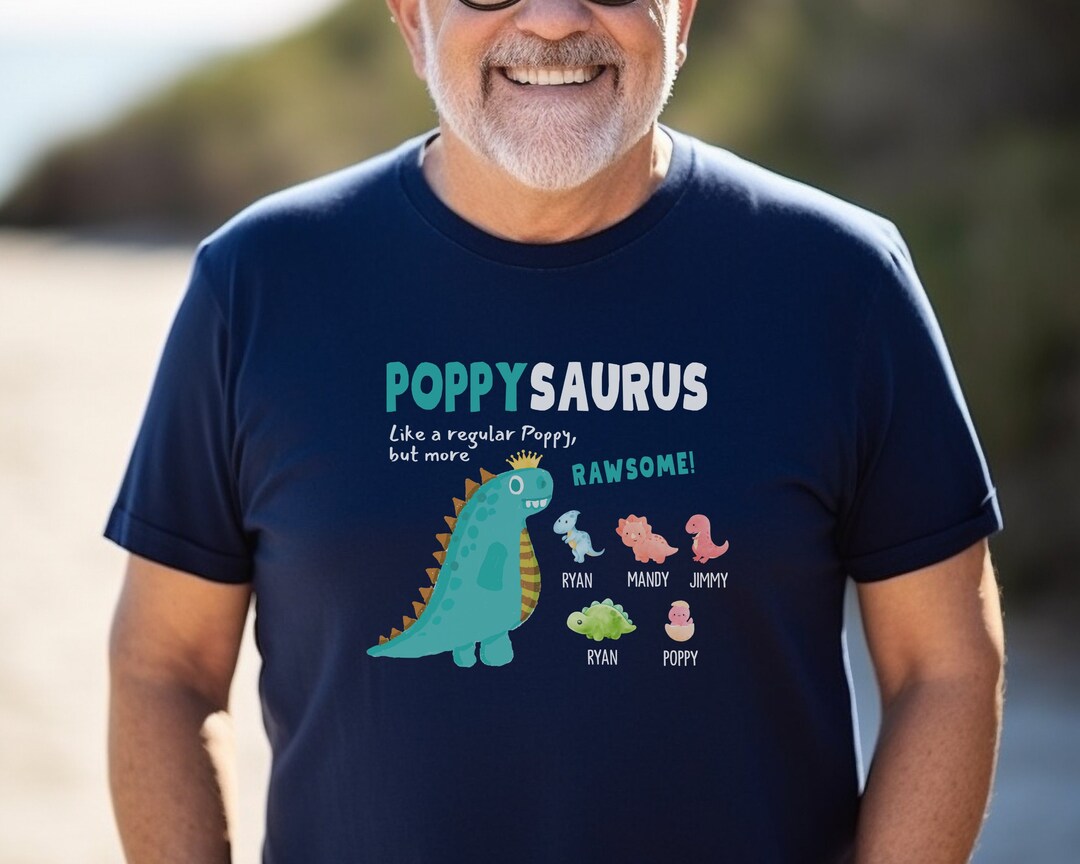 Personalized Poppy Shirt for Grandpa, New Poppy Gift With Grandkid ...