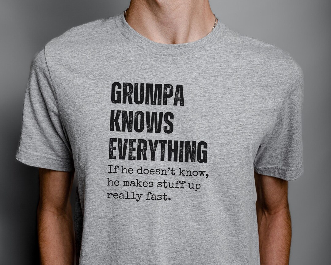 Grumpa Shirt, Funny Grumpa Gift for New Grandpa, Tshirt for Grandfather ...