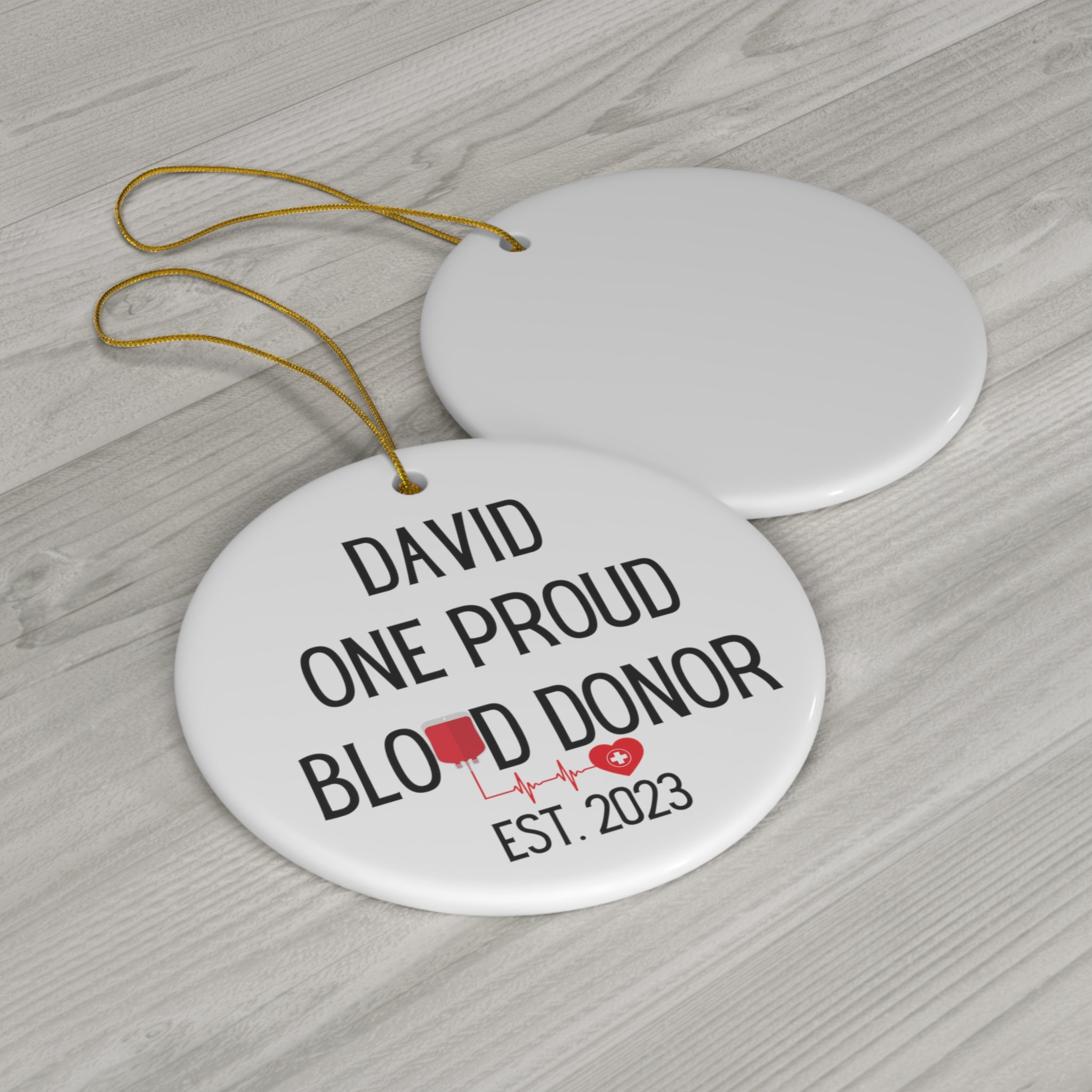 Personalized Blood Donor Gifts, Blood Donor Ornament, Blood Donation ...