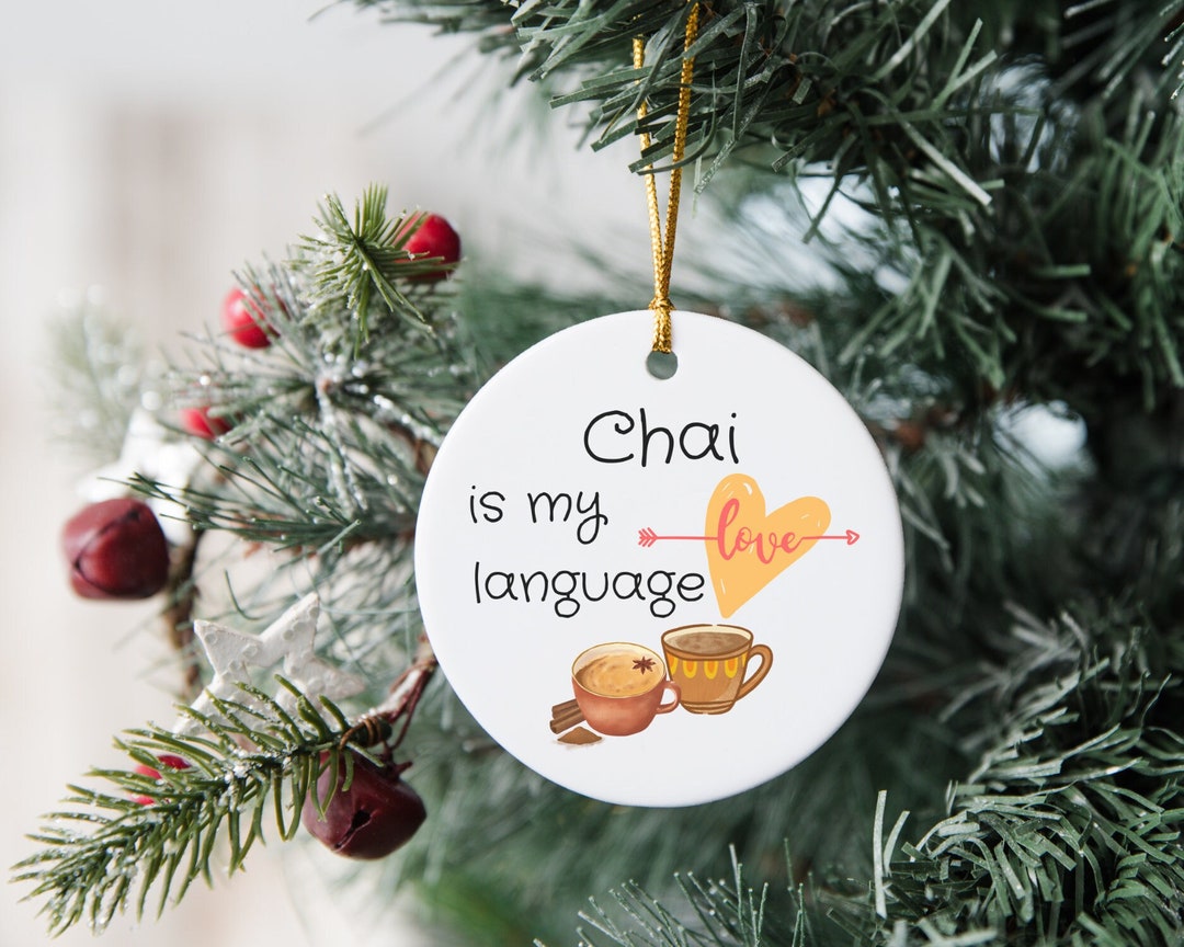 Chai Lover Gift, Chai Ornament, Chai Lover Christmas Decoration, Indian ...