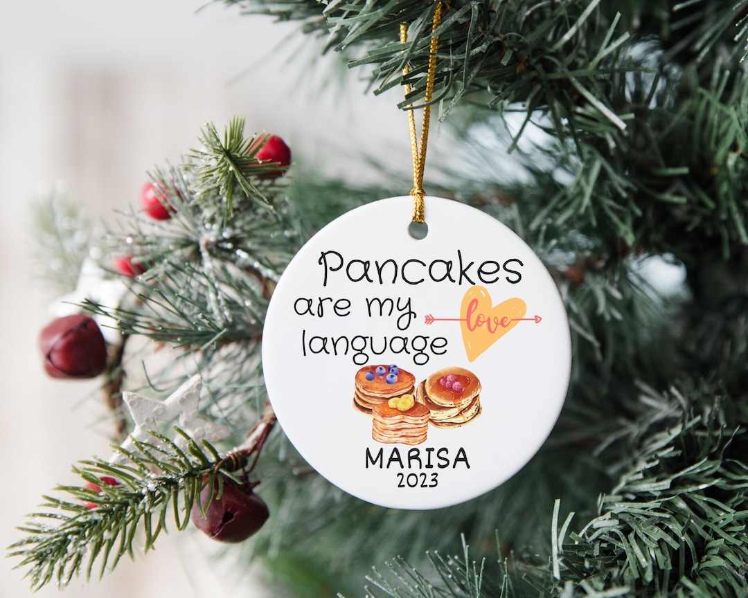 Personalized Pancake Ornament, Custom Name Pancake Lover Gift, Pancake ...