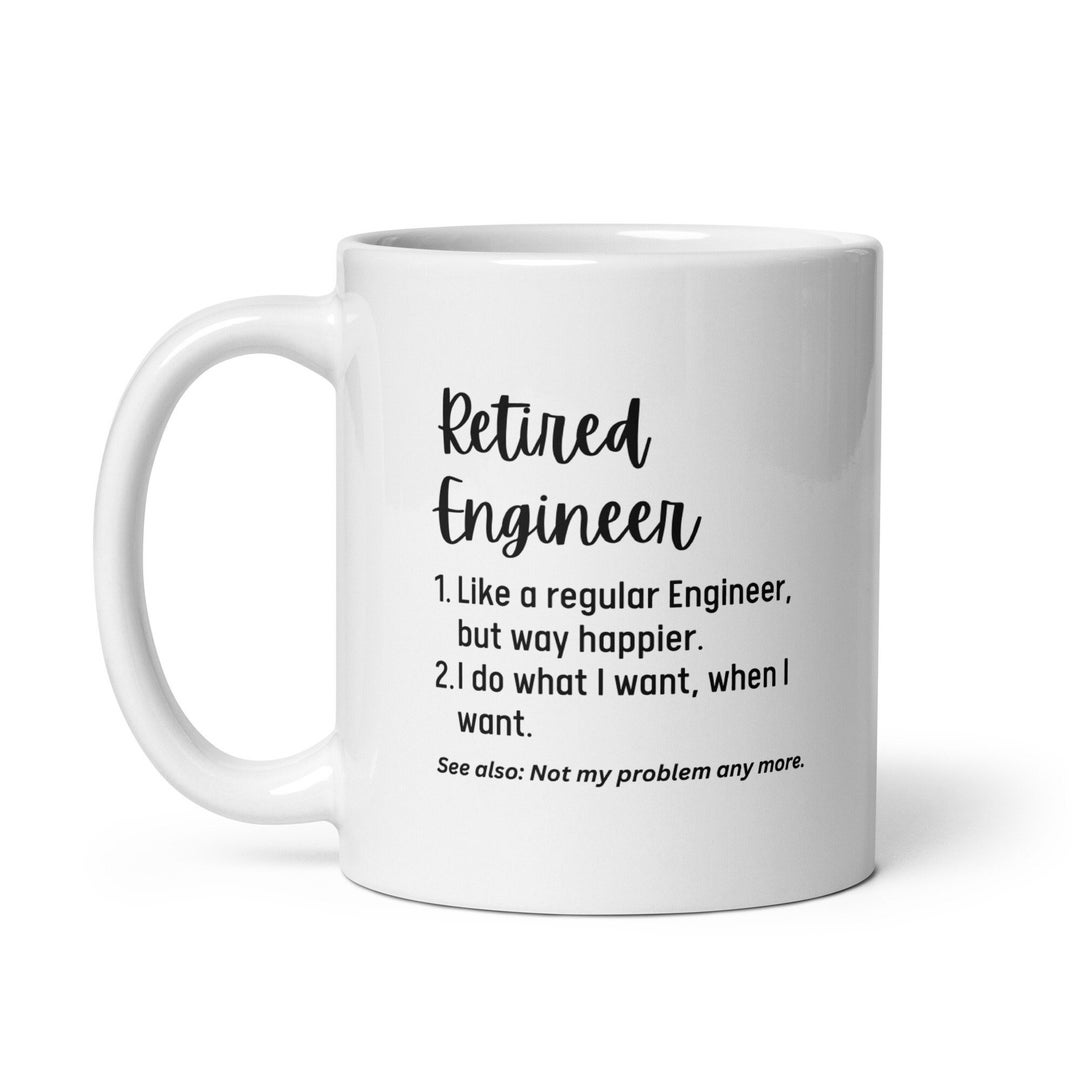 Personalized Retired Engineer Gift, Custom Name Retirement Definition ...