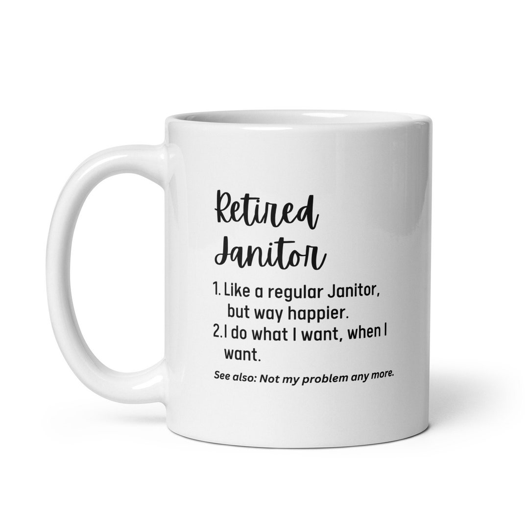 Personalized Retirement Gift for Janitor, Custom Name Retired ...