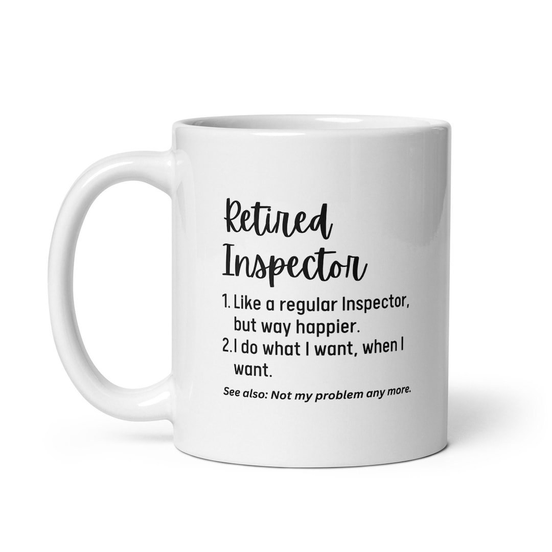 Personalized Retired Inspector Gift, Custom Name Retirement Definition ...
