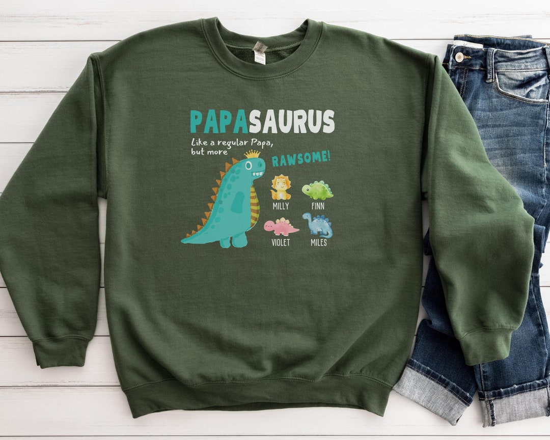 Personalized Papa Sweatshirt, Papa Sweater, Custom Grandpa Crewneck ...