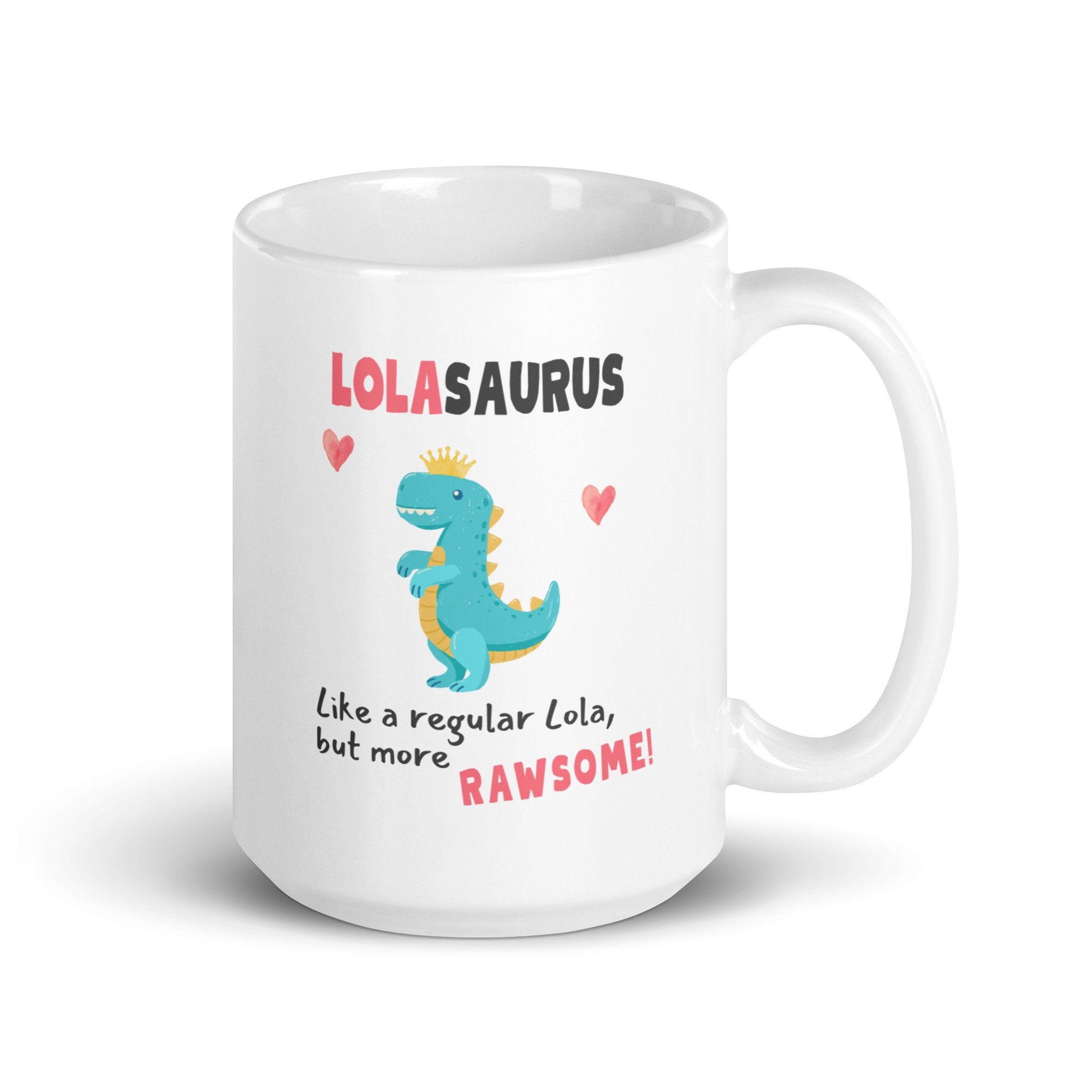 Lola Gift, Lolasaurus Mug Gift for Filipino Grandmother, Dinosaur ...