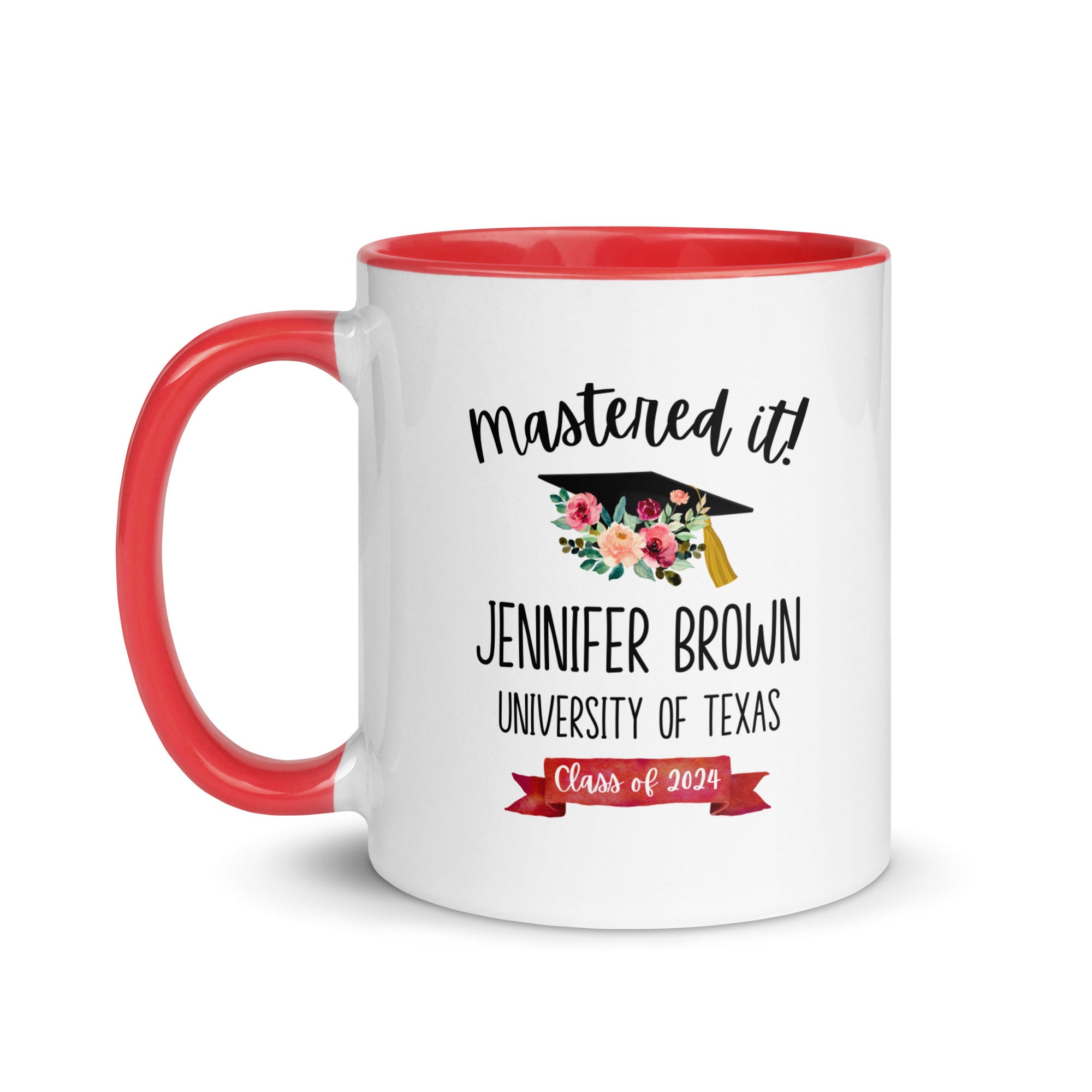 Masters Degree Gift, Mastered It, Masters Degree Graduation Mug, Custom ...