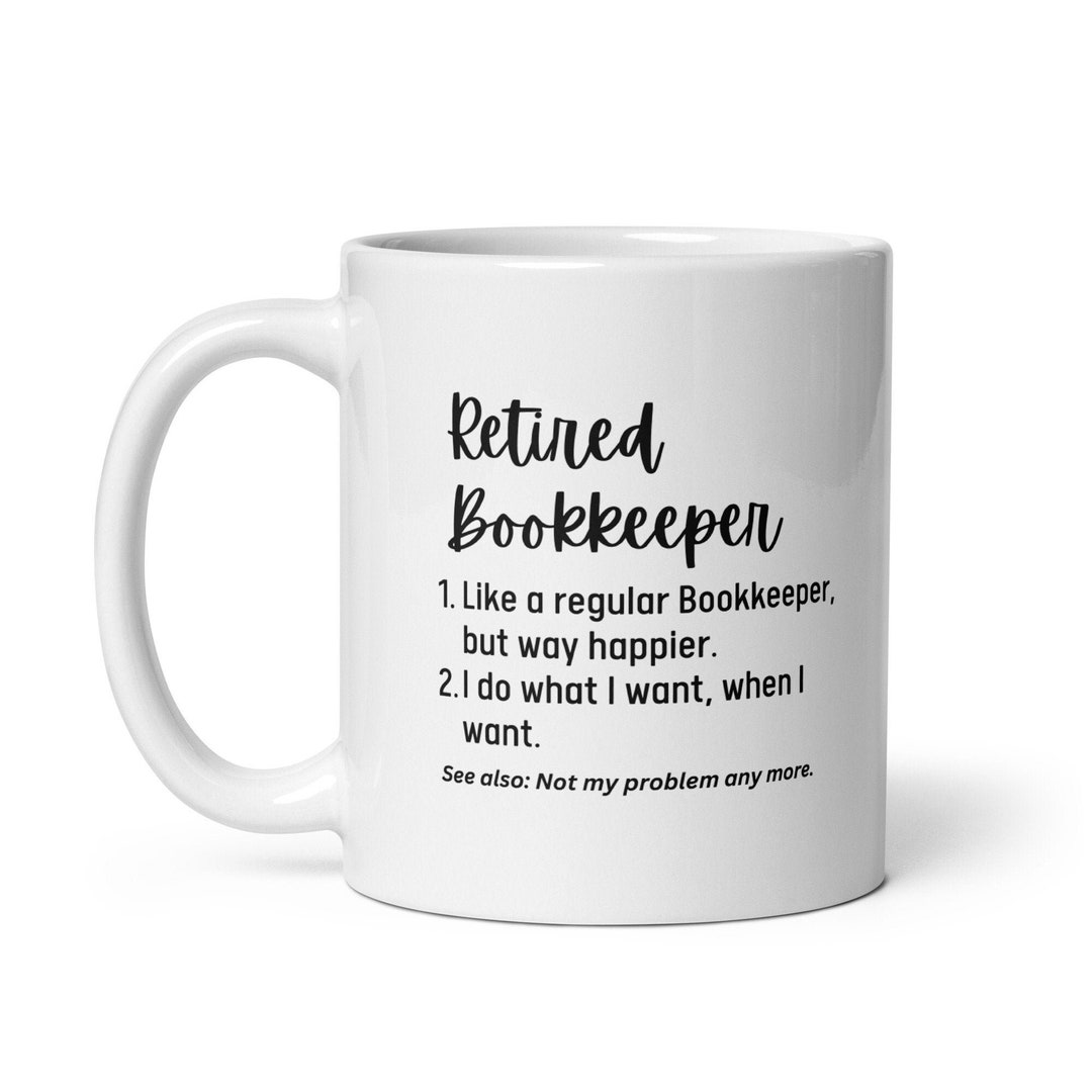 Personalized Retired Bookkeeper Gift, Custom Name Retirement Definition ...