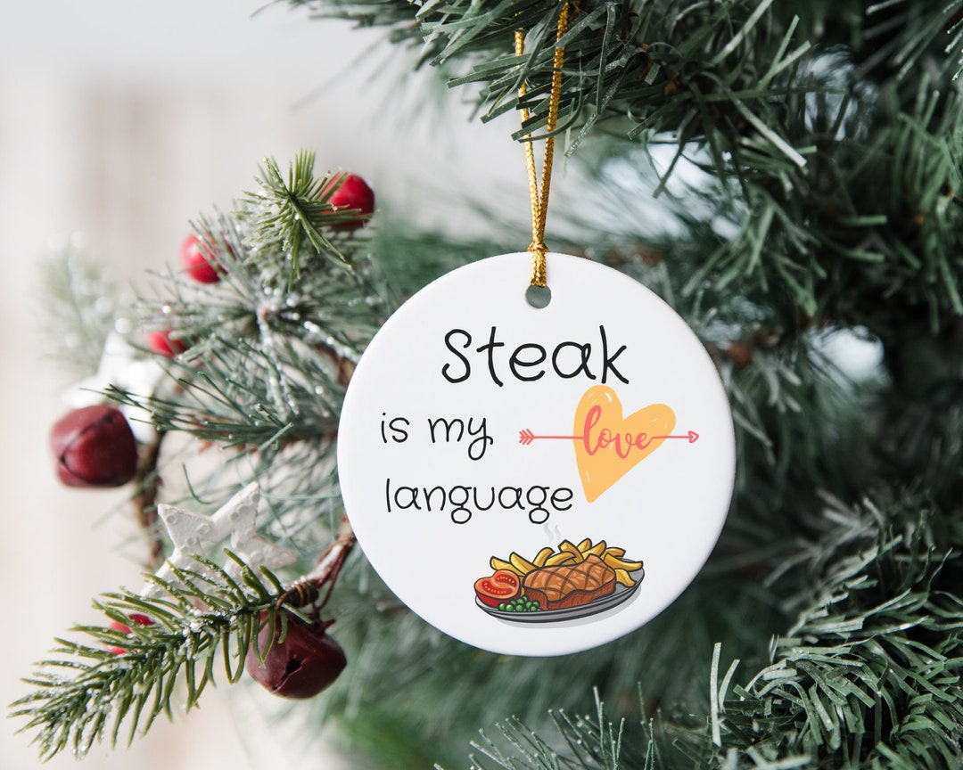 Steak Ornament, Beef Steak Christmas Ornament, Steak Decor, Steak Lover ...