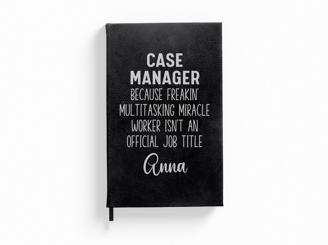 Case Manager Gift, Personalized Leatherette Journal, Custom Name ...