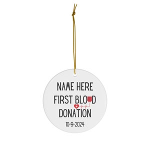 Personalized Blood Donor Gifts, Blood Donor Ornament, Blood Donation ...